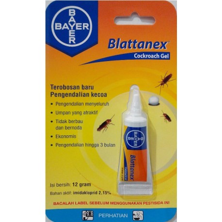 Blattanex Gel 2,5 merupakan insektisida racun perut, berbentuk gel